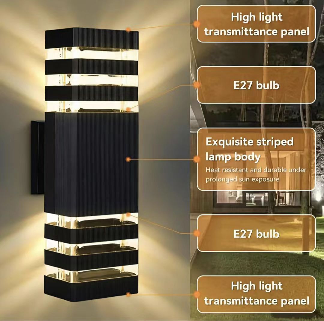 Tri-Color LED Wall Light Outdoor Waterproof Up Down Lights Indoor Wall ...