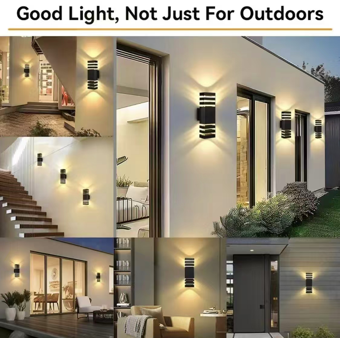 Tri-Color LED Wall Light Outdoor Waterproof Up Down Lights Indoor Wall ...