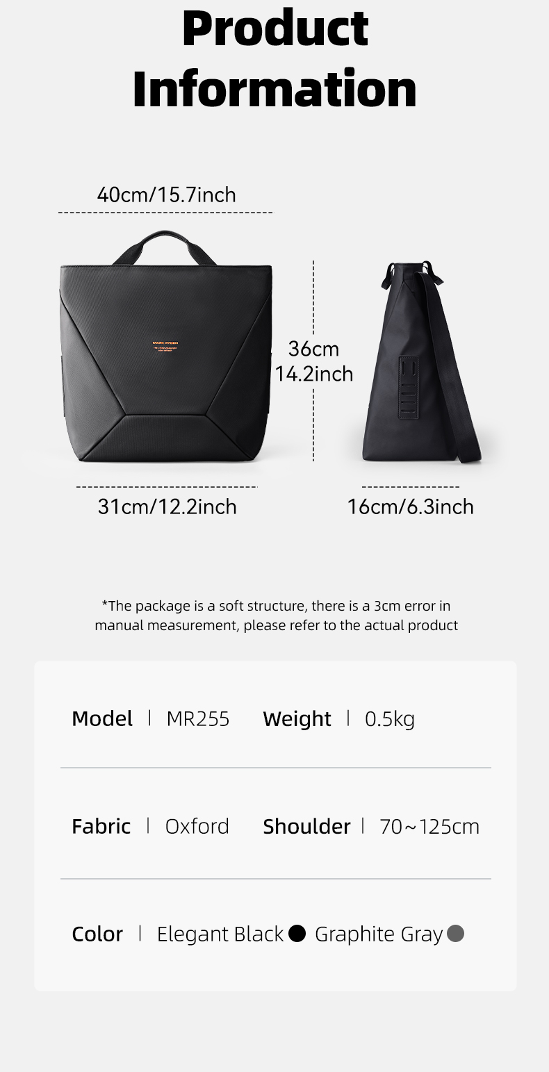 MARK RYDEN Tote Bag Multi-functional Shoulder Laptop Bag | Shopee ...