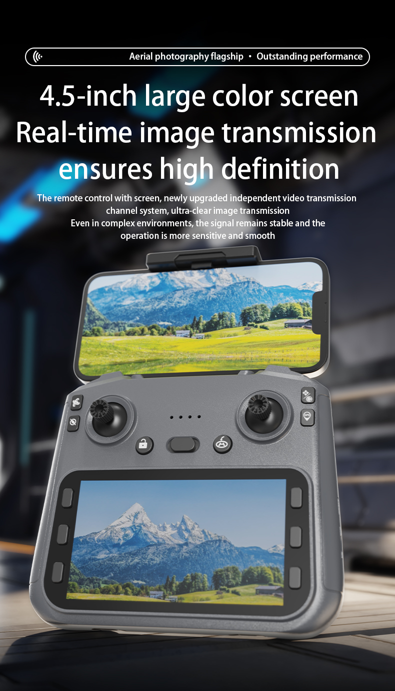 New L600-1 PRO MAX/ L600 PRO MAX 3KM Distance Professional Drone EIS 4K HD Dual Camera 3-Axis ...