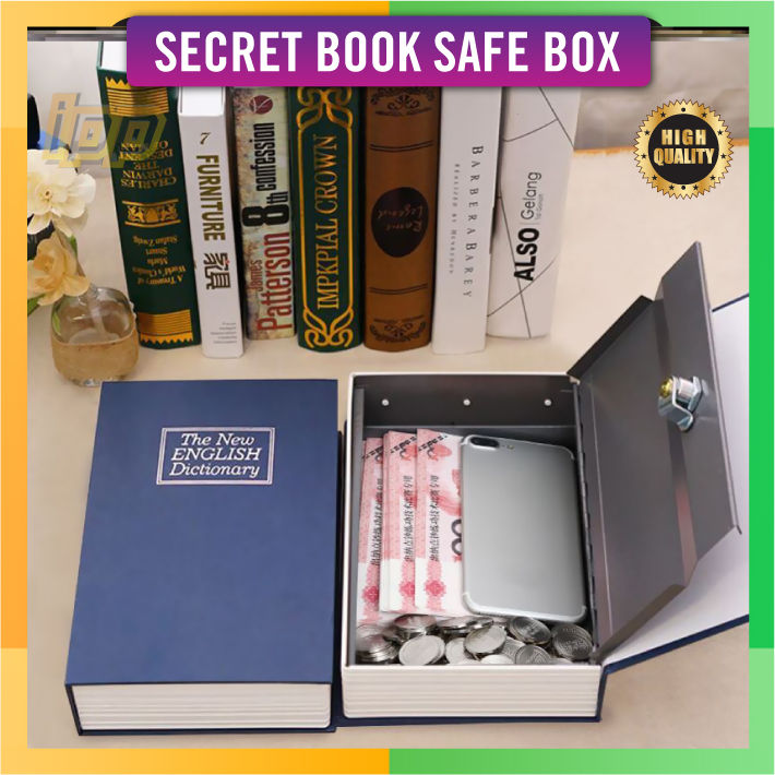 Dictionary Mini Safe Box Book Money Security Hidden Jewelry Safe with ...