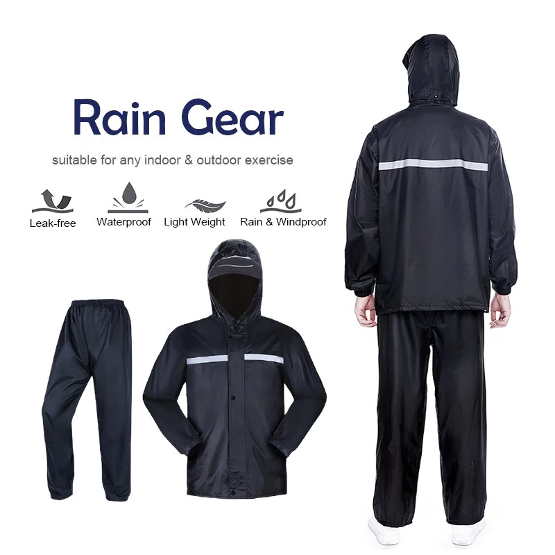 High-Quality Raincoat Set Motorcycle Rider Upgraded Waterproof Thick ...