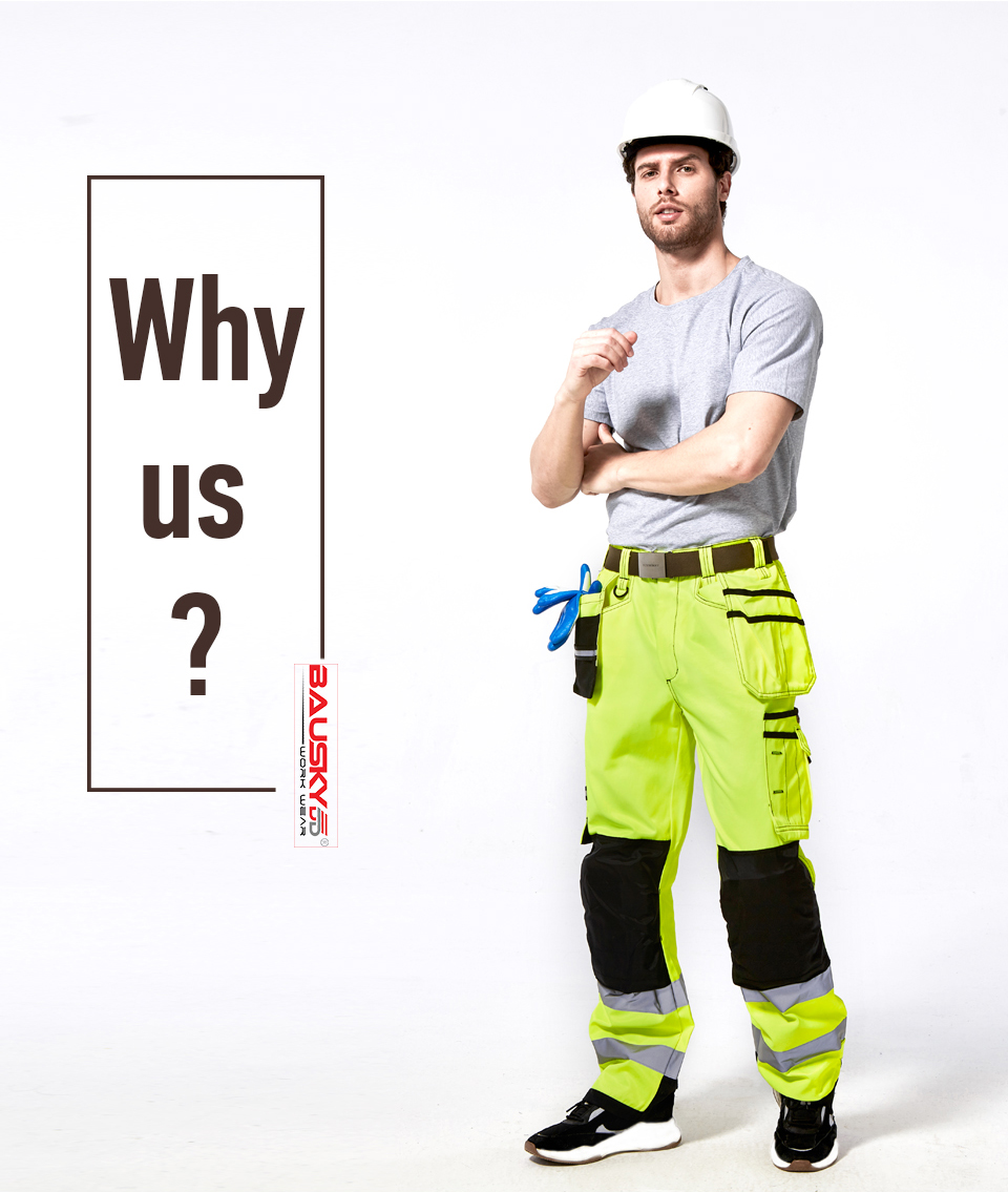Hi Vis Reflective Tool Pockets Pants Functional Safety Workwear Work ...