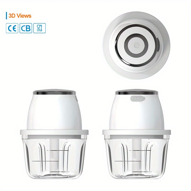 Powerful 304 Stainless Steel Portable Electric Food Chopper & Processor ...