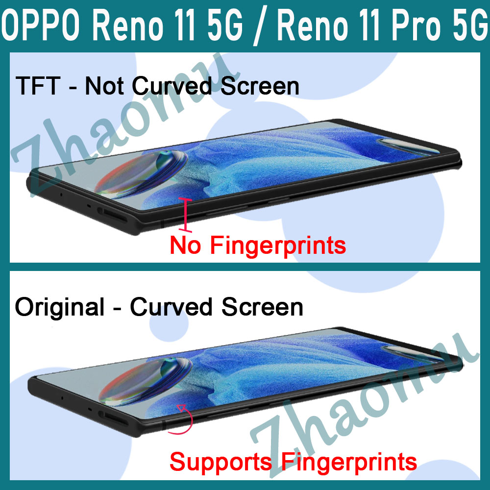 Original AMOLED OPPO Reno 11 11F 11 Pro 5G LCD Display Touch Screen ...