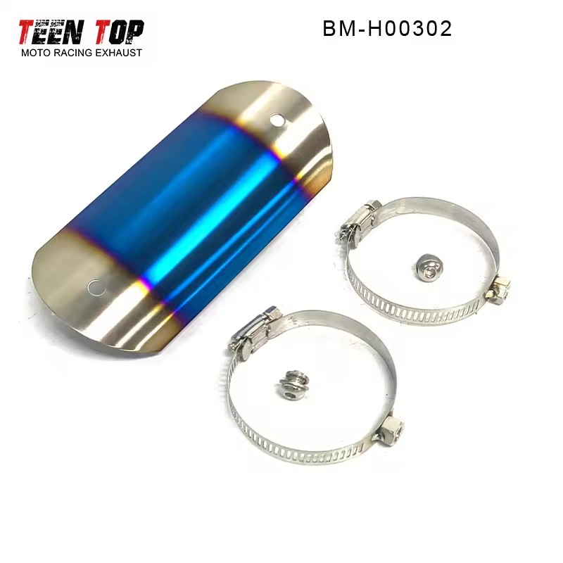 Carbon Fiber Exhaust Anti Heat Guard Cover Universal Motorcycle Exhaust ...