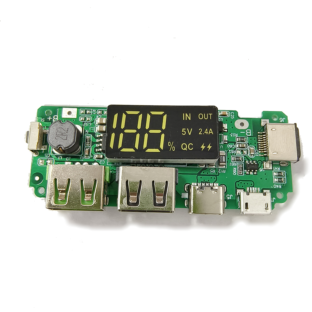 Micro/TypeC USB 18650 LED Dual USB Mobile Power Bank Charging Module 5V ...