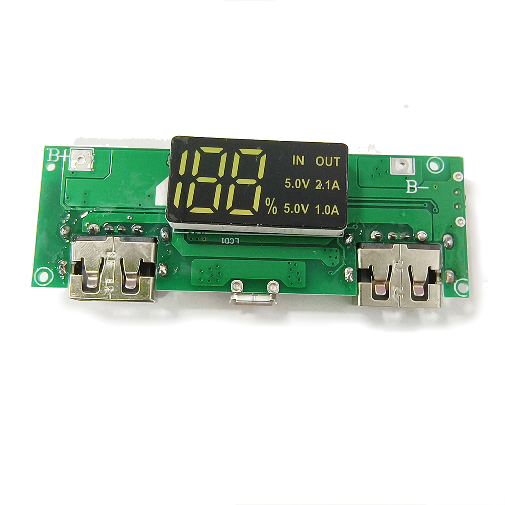 Micro/TypeC USB 18650 LED Dual USB Mobile Power Bank Charging Module 5V ...