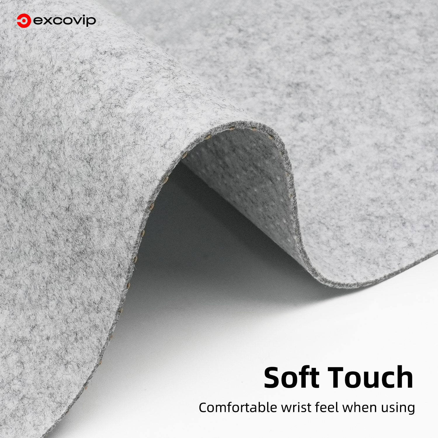 Felt Mouse Pad Large Non Slip Soft Light Gray Desktop Computer Laptop ...