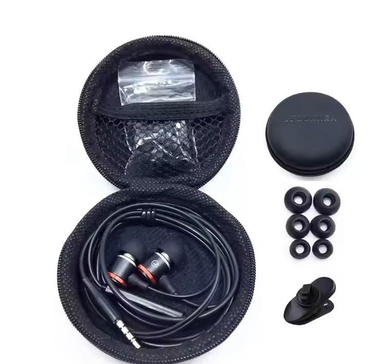 SPRISE Extra Bass Stereo Metal Earphones With Earphone Case Noise ...