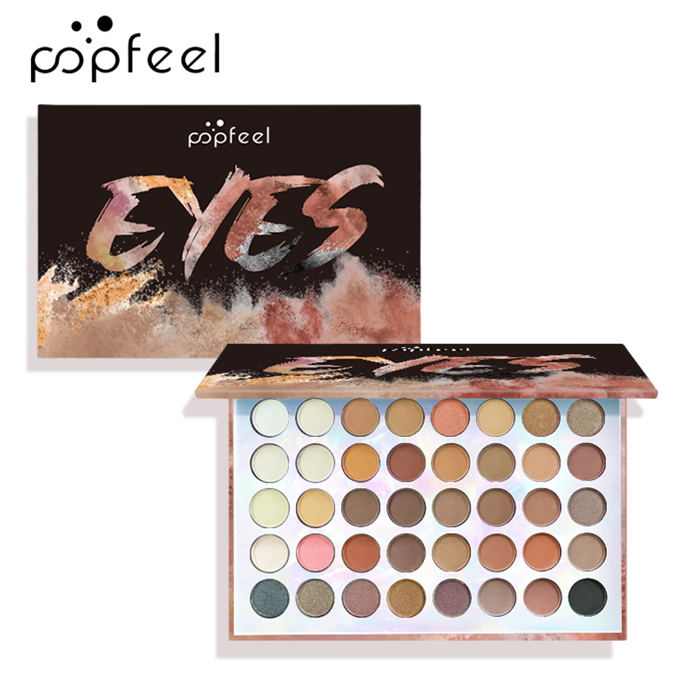 The Popfeel 40-color Earth Tone Eyeshadow Palette Offers Matte, Shimmer ...