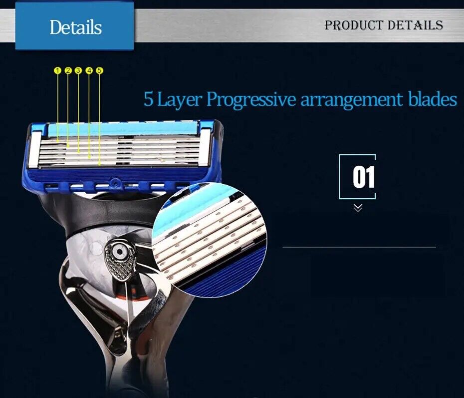 Original German Imported 5-layer Razor for Men, Manual Shaving Razor ...