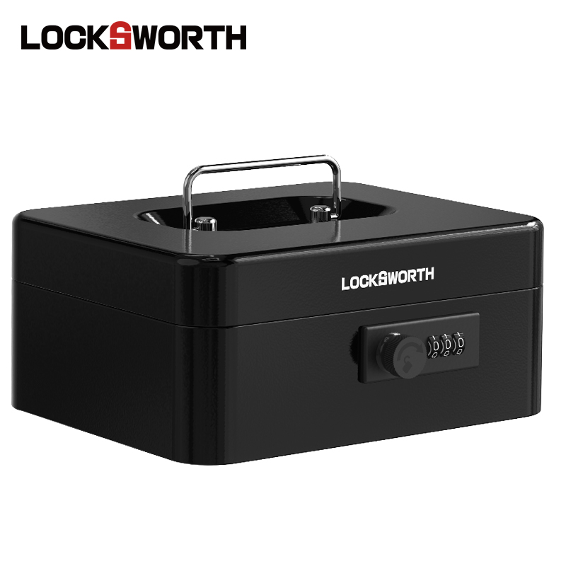 Deli Locksworth Cash Box Portable Safe Box Key Security Safe Box 3 ...