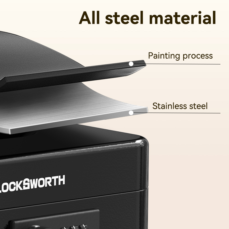 Deli Locksworth Cash Box Portable Safe Box Key Security Safe Box 3 ...