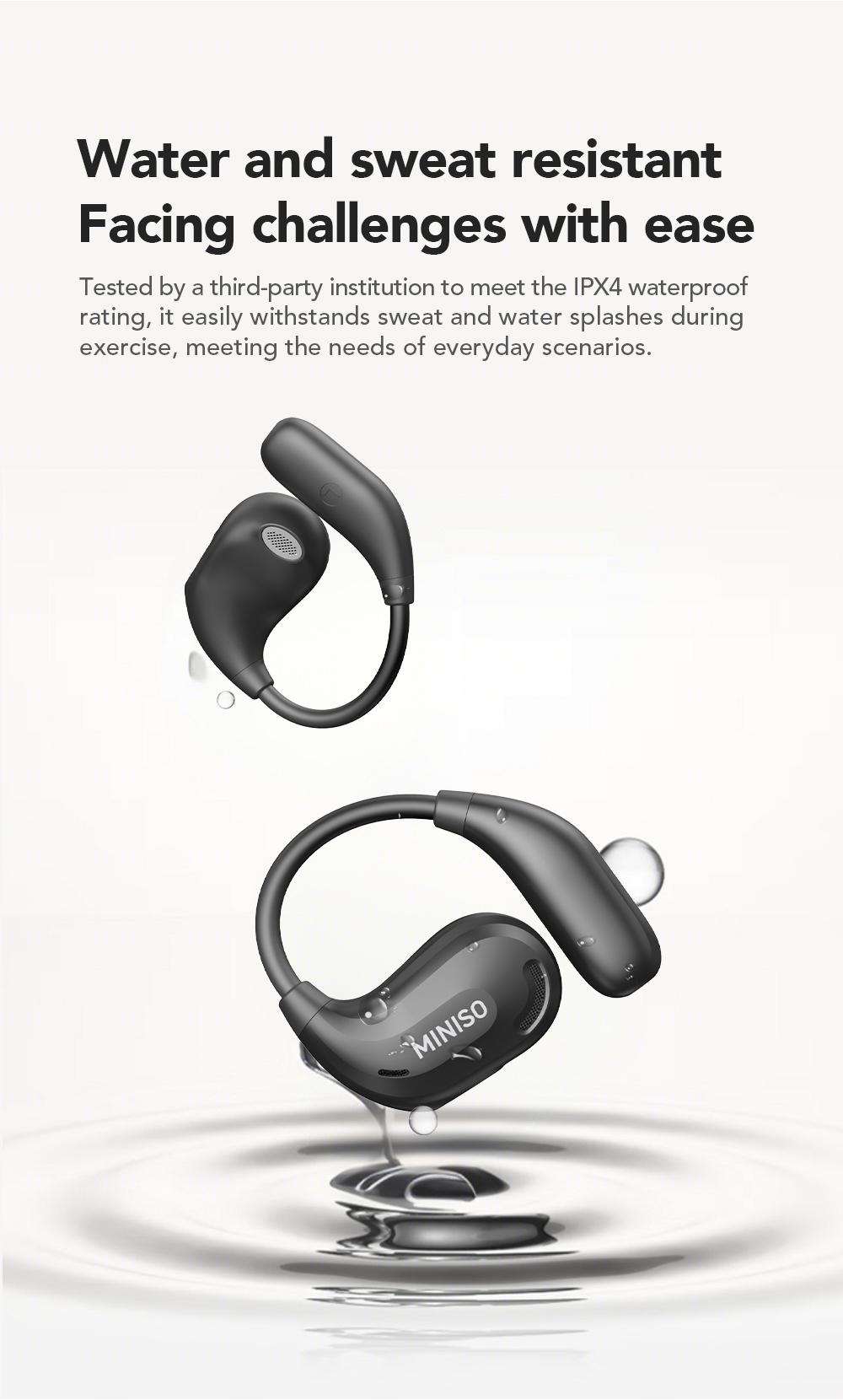 MINISO MS209 AI translation headphones V6.0 Bluetooth headphones HD ...