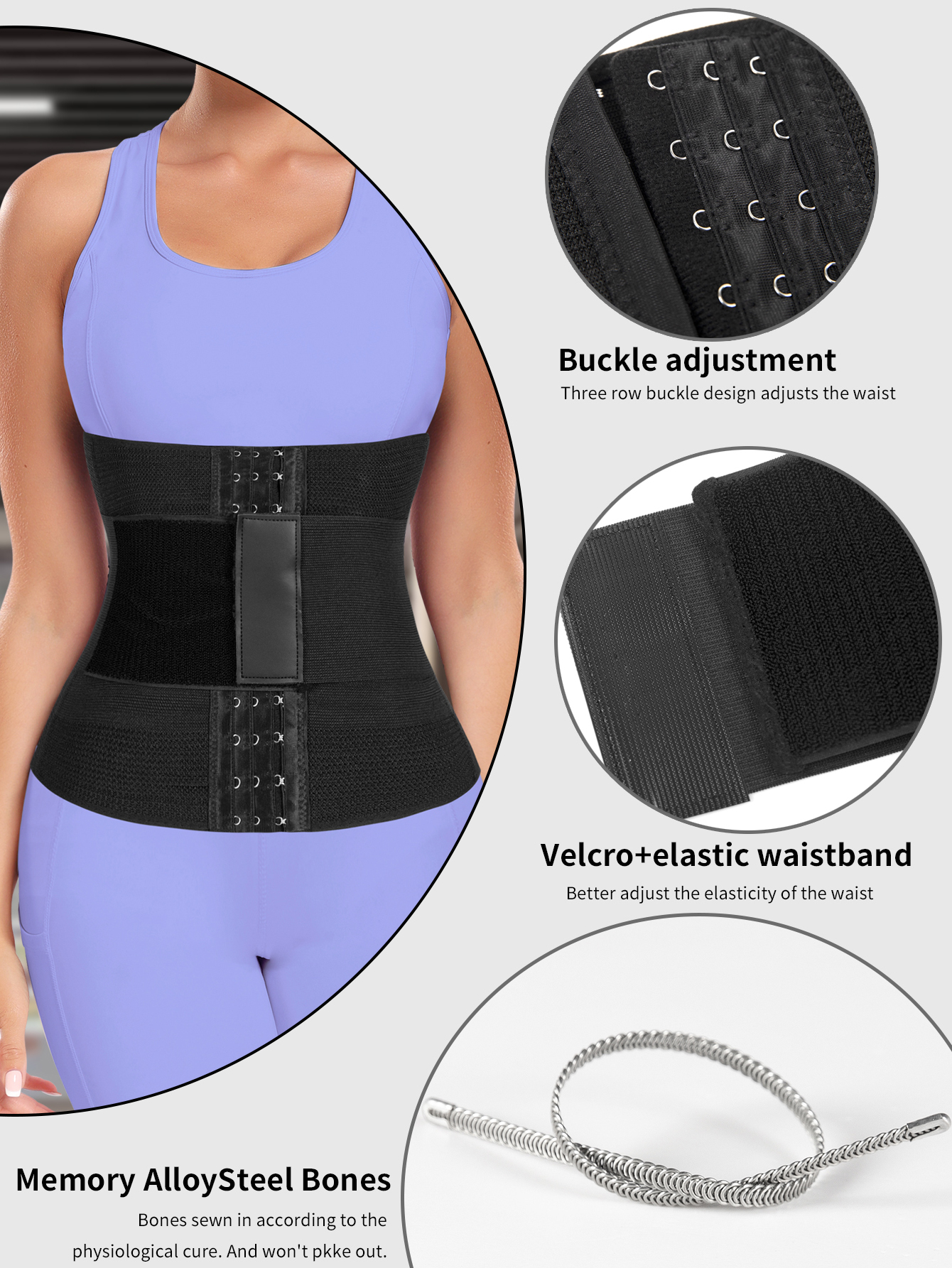 Women's Adjustable Waist Belt - Tummy Control Shaping Belt with Buckle ...
