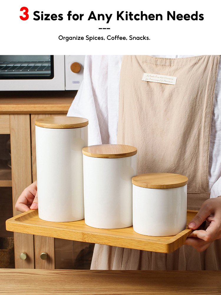 MBB Ceramic Sealed Containers with Lid - Heat-Resistant Storage Jar for ...