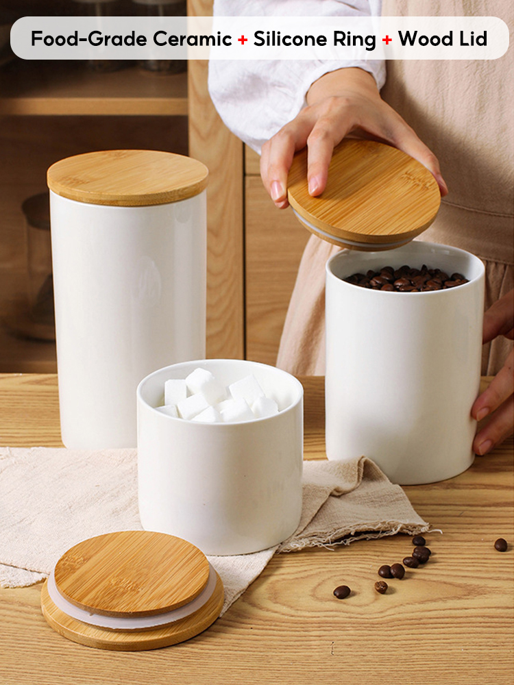 MBB Ceramic Sealed Containers with Lid - Heat-Resistant Storage Jar for ...