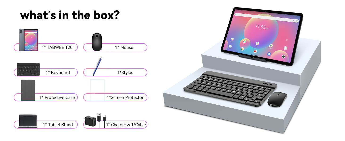 【Freebies Set】 Blackview Tabwee T20 AI Tablet 24GB+256GB 10.1" HD+ Display Android 15 | Shopee ...