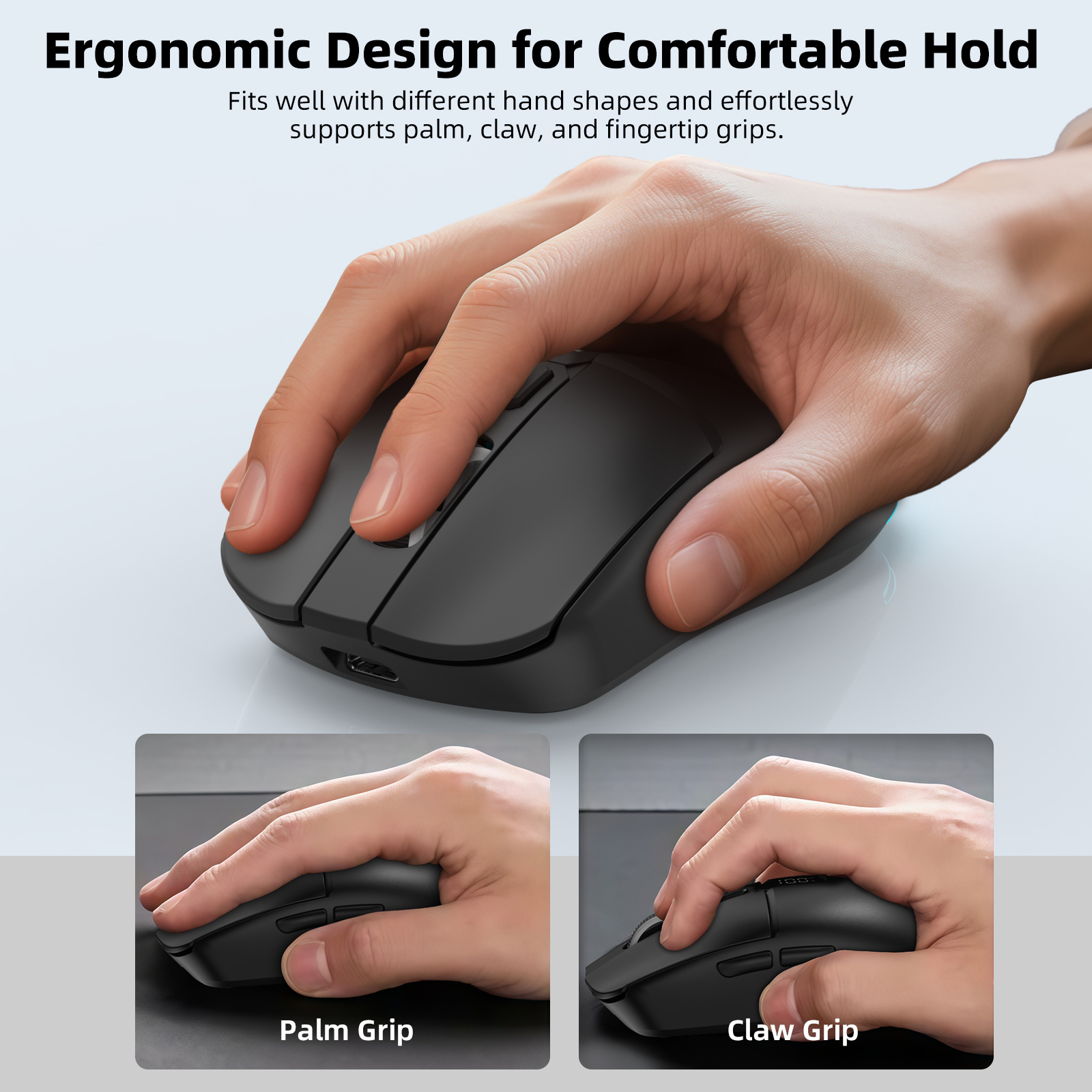 GOOJODOQ Bluetooth Mouse Wireless Wired Silent Lightweight for laptop 4 ...