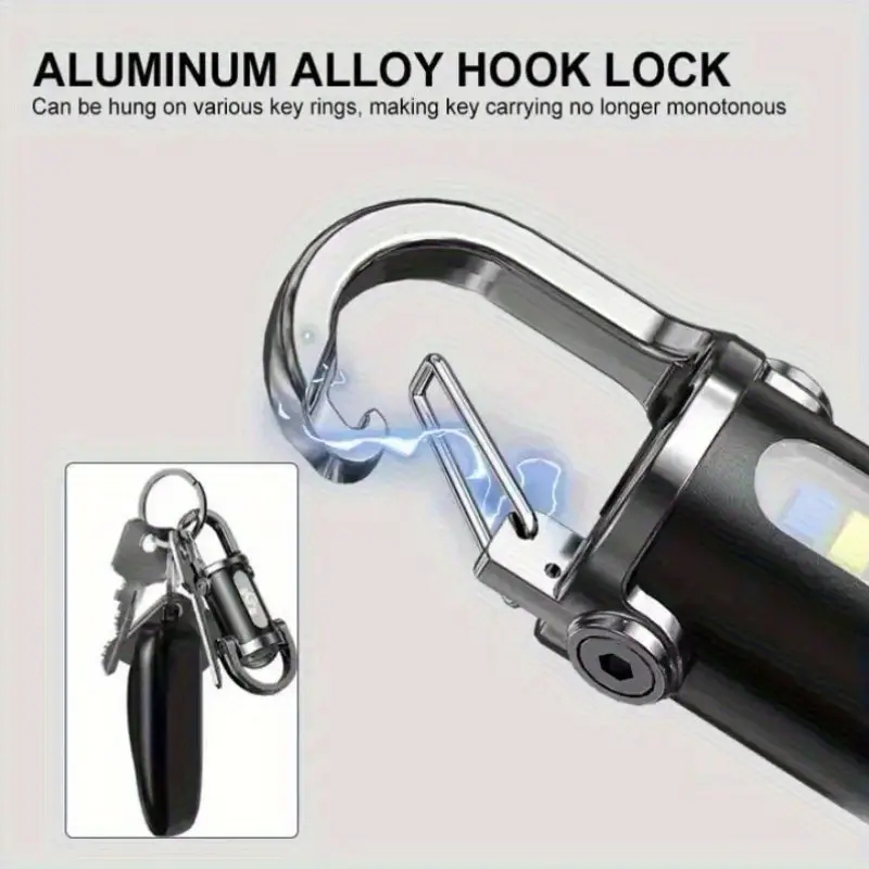 LED Portable Key Ring Light, Multi-Function Type-C Rechargeable ...