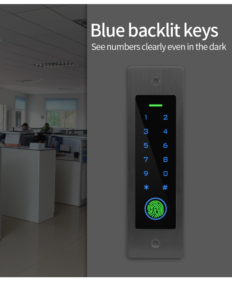 Embed Mount Touch Keypad Tuya Smart Life App Access Control Fingerprint ...