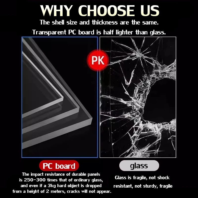 【24h Ship】PC Full Transparent Lighting Board Endurance Board Plastic ...