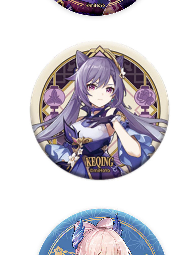 Genshin Metal badges collectible badges KEQING SHOGUN BARBARA KOKOMI ...