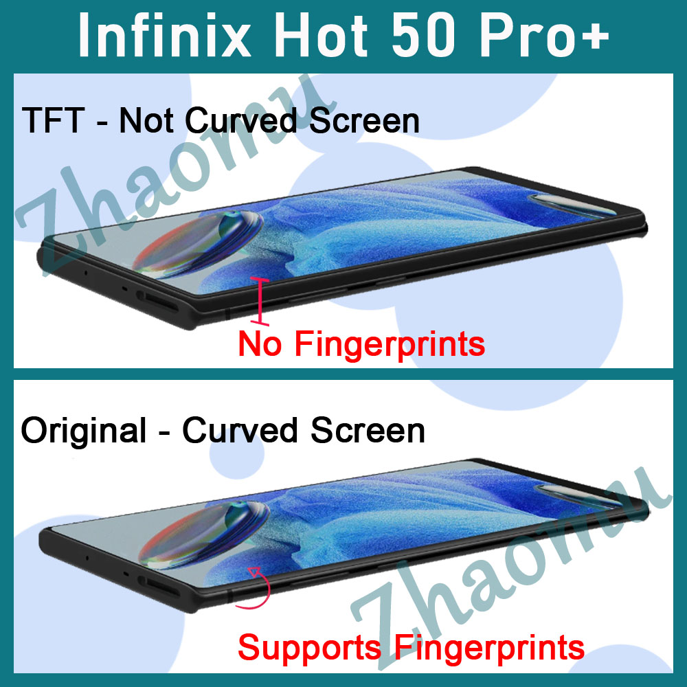 Original AMOLED Infinix Hot 50 Pro Hot 50 Pro Plus 4G LCD Display Touch ...