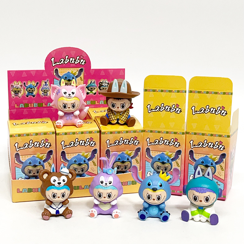 6Pcs/Set Anime Fashion Boxed Labubu Toy Story Woody Buzz Lightyear ...
