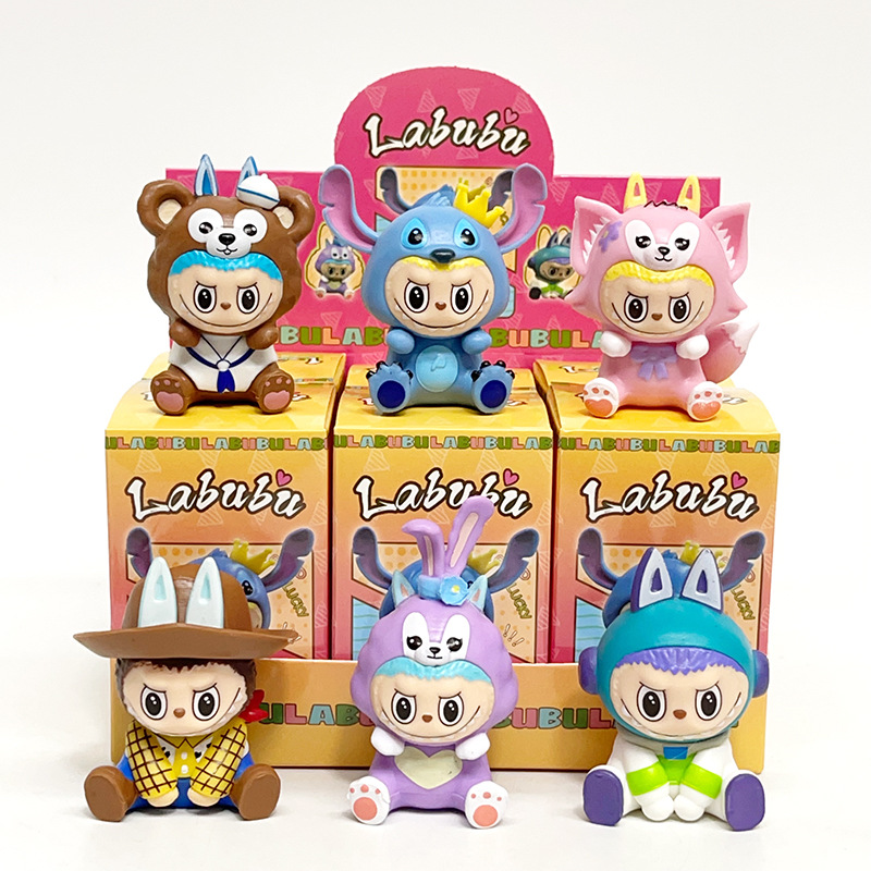 6Pcs/Set Anime Fashion Boxed Labubu Toy Story Woody Buzz Lightyear ...