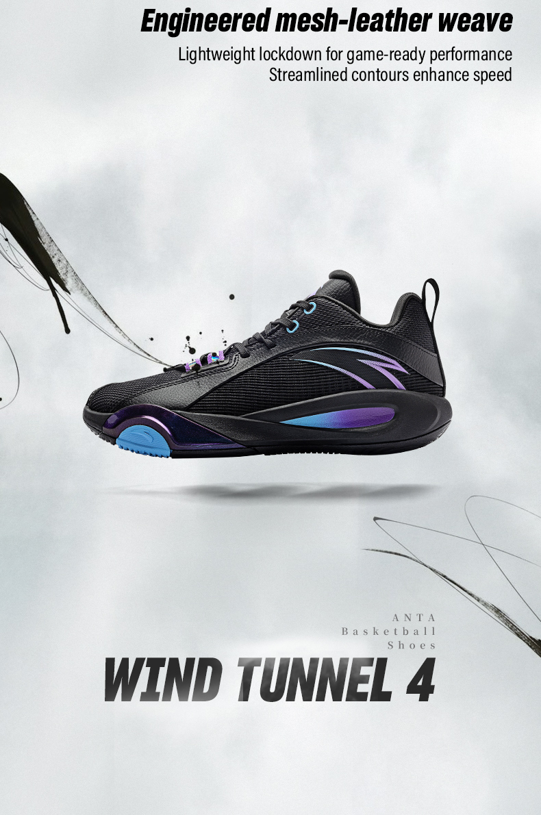 ANTA Men Wind Tunnel 4 Basketball Shoes Non-slip Comfortable ...