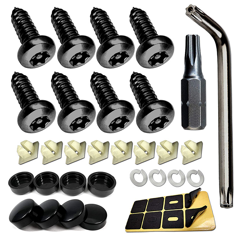 Stainless Steel Car and Motorcycle License Plate Screws Anti-theft ...