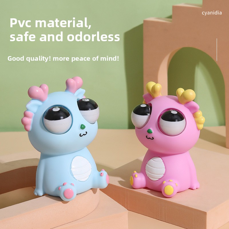 Convex Eye Dragon Squeeze Toy, Rotatable Eyes for Fun and Stress Relief ...
