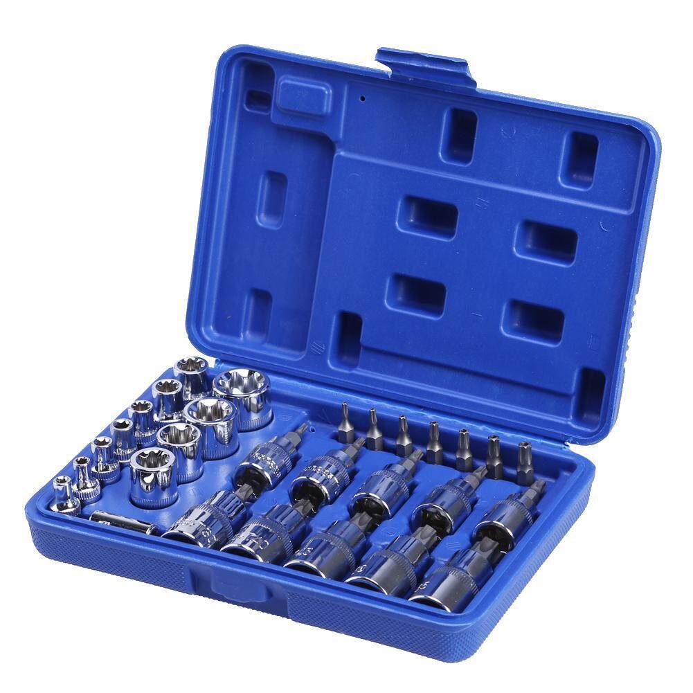 29PCS Torx Star Socket Set Bit Male Female E T Sockets With Torx Bit ...
