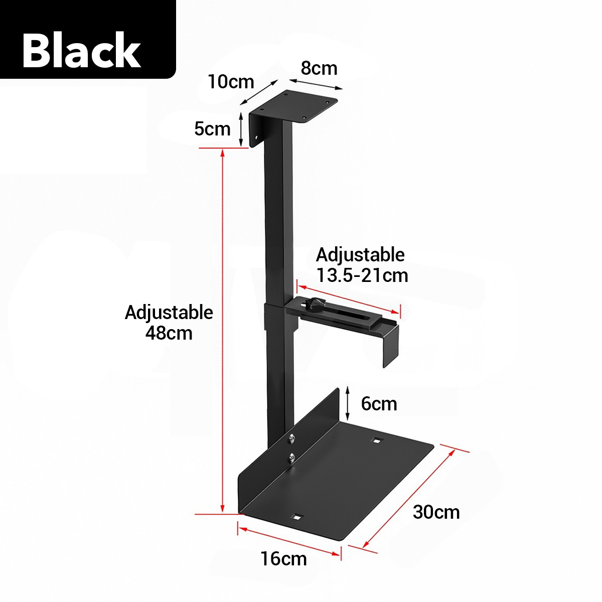 Universal Adjustable CPU Holder Under Desk/Wall Mount PC Case Hanging ...
