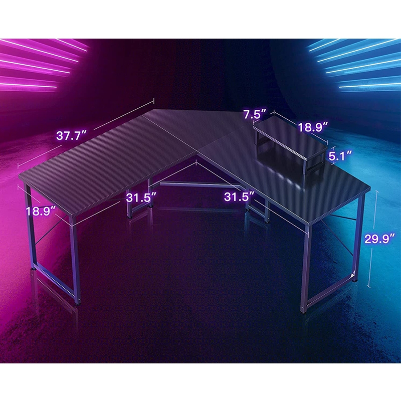 Home office artifacts L-shaped corner computer desk Expandable desk ...