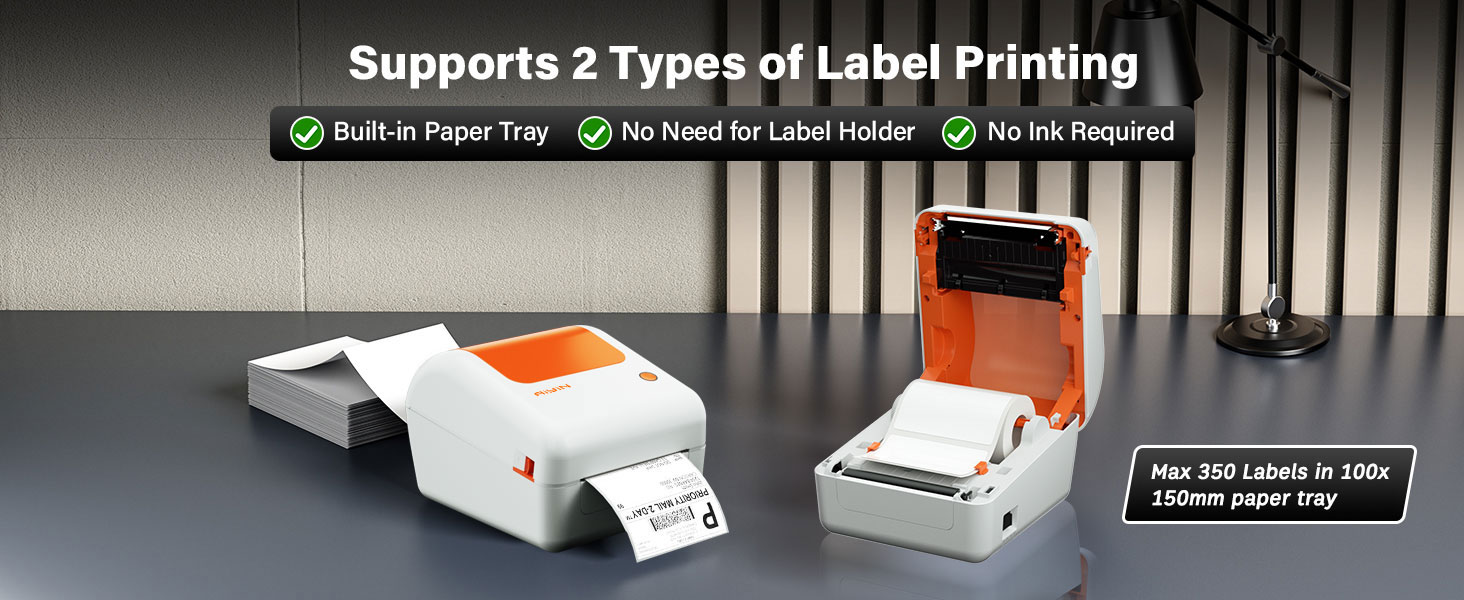 AiYin E40/AE241 Waybill Printer A6 Bluetooth USB Thermal Label Printer,Barcode Shipping Label ...