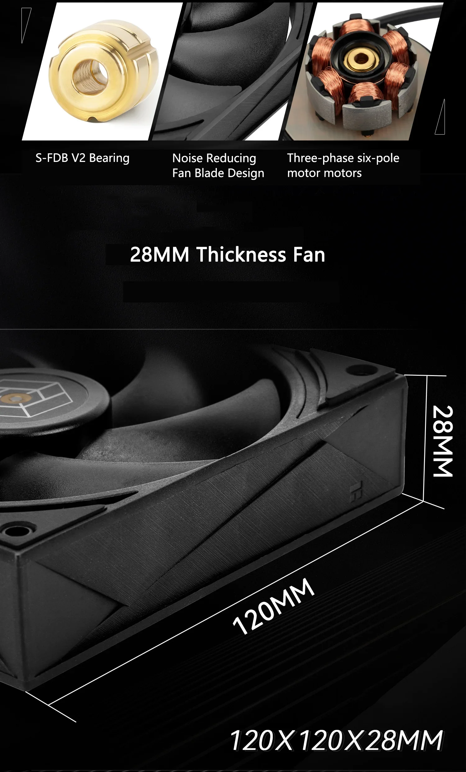 Thermalright TL-H12W-X28-S ARGB CPU Fan 120mm Case Fan 28mm Thicknes 2150RPM 4pin PWM Silent ...