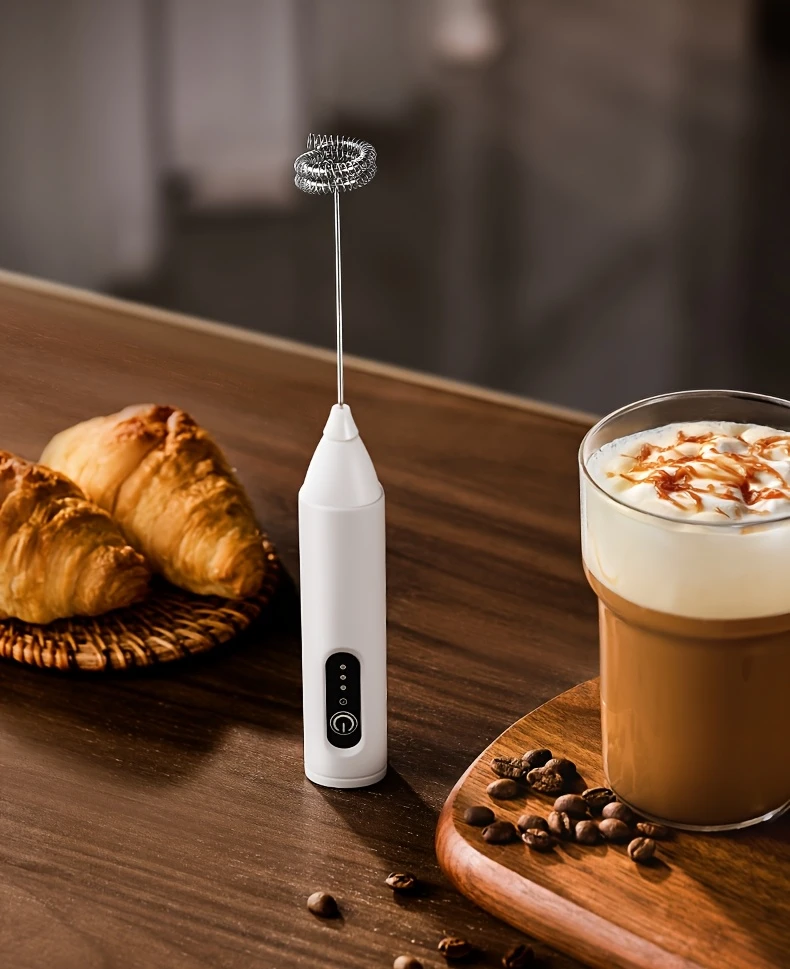 Wireless Milk Frothers 3-Speed Electric Handheld Blender Coffee Frother ...