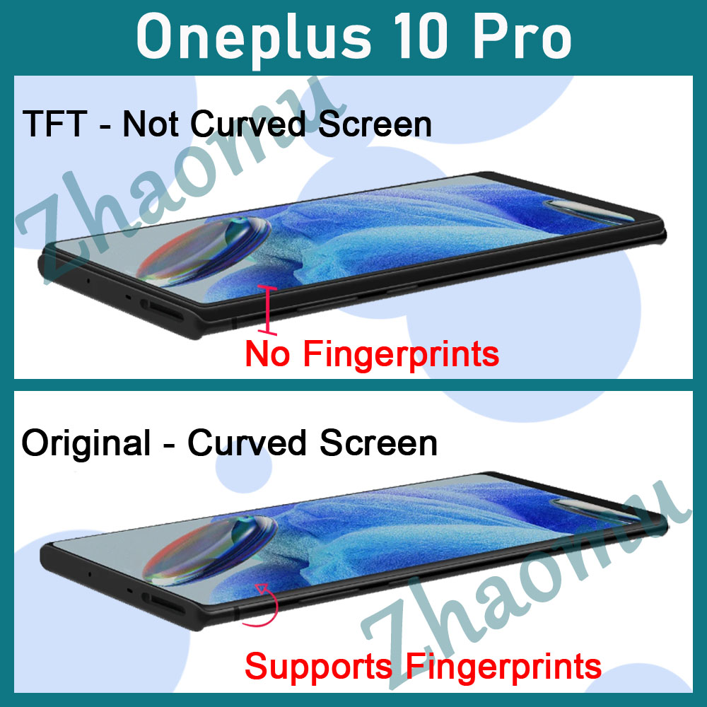 Original AMOLED Oneplus 10T 10R 10 Pro 5G LCD Display Touch Screen With ...