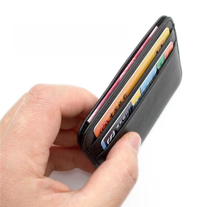 New Leather Mini Credit Card Case - Slim ID Holder & Wallet for Men ...