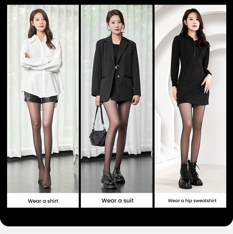 Black Sheer Stockings – Sexy Thin Non-Slip Stay-Up Pantyhose for Women ...