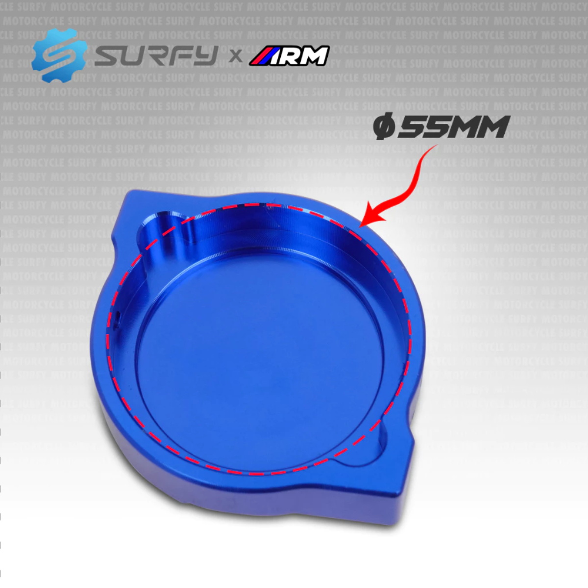 Arm Gas Tank Cap Cover Aluminum Full CNC Arumi Universal With Sticker ...