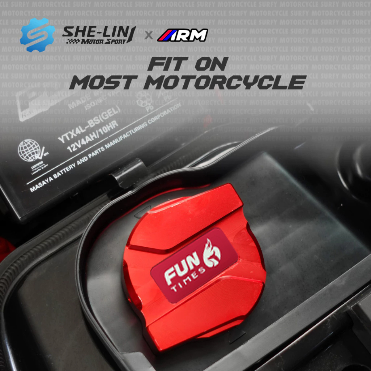 Arm Gas Tank Cap Cover Aluminum Full CNC Arumi Universal With Sticker ...