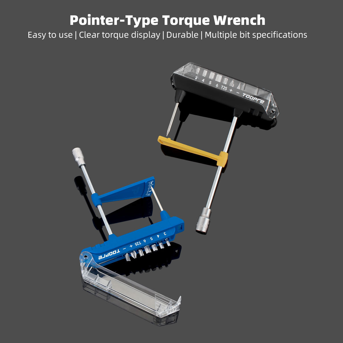 TOOPRE Mountain Bike Torque Wrench Set Integrated Hexagon Socket ...