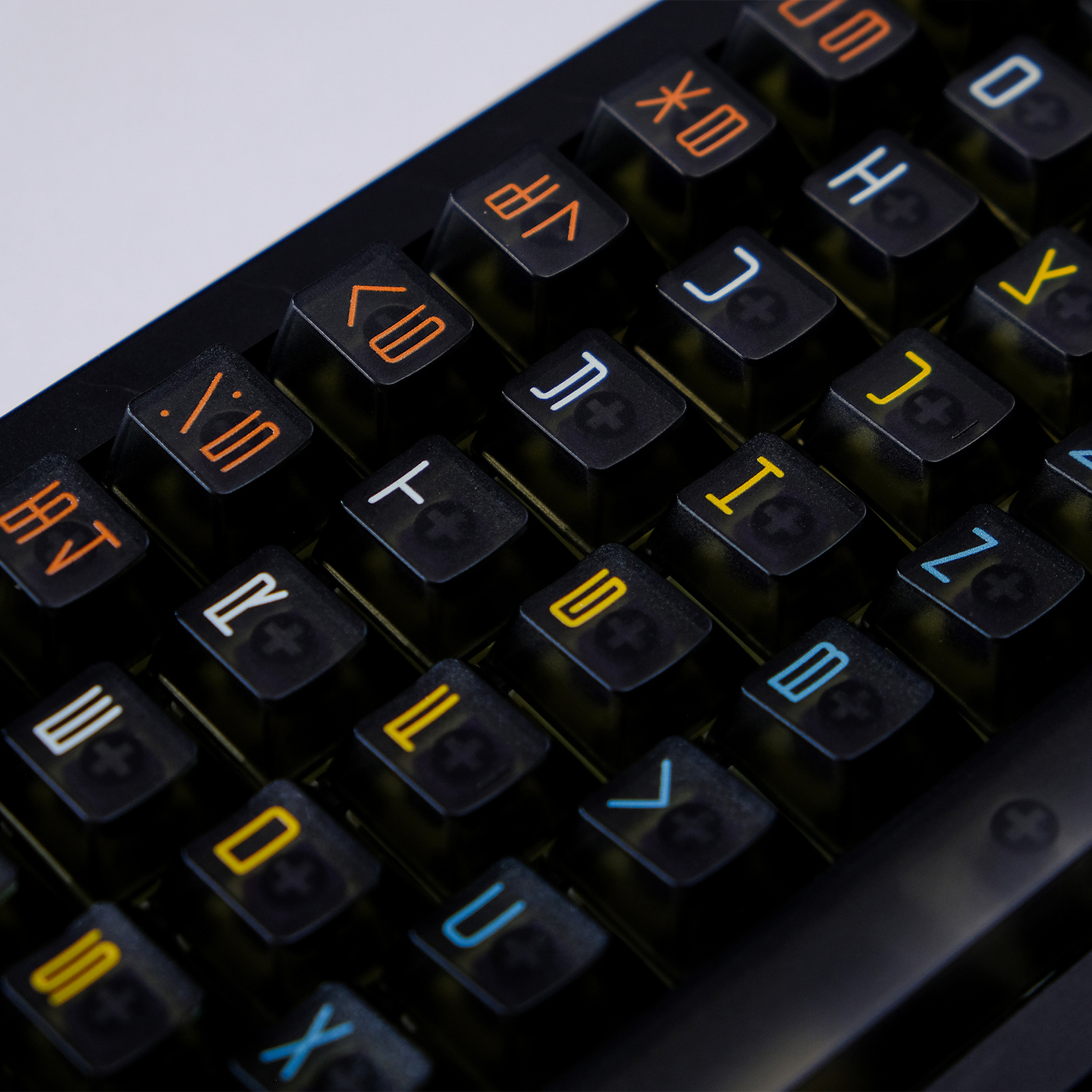 Aifei Exposition Keycap Black Big font Comic foggy transparent keycap ...