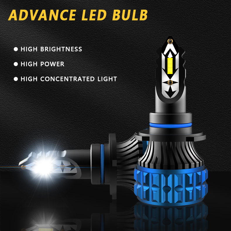 New1 Pair LED Car h7 Headlight 48000LM H4 LED Headlight H1 H7 H8 H9 H11 ...