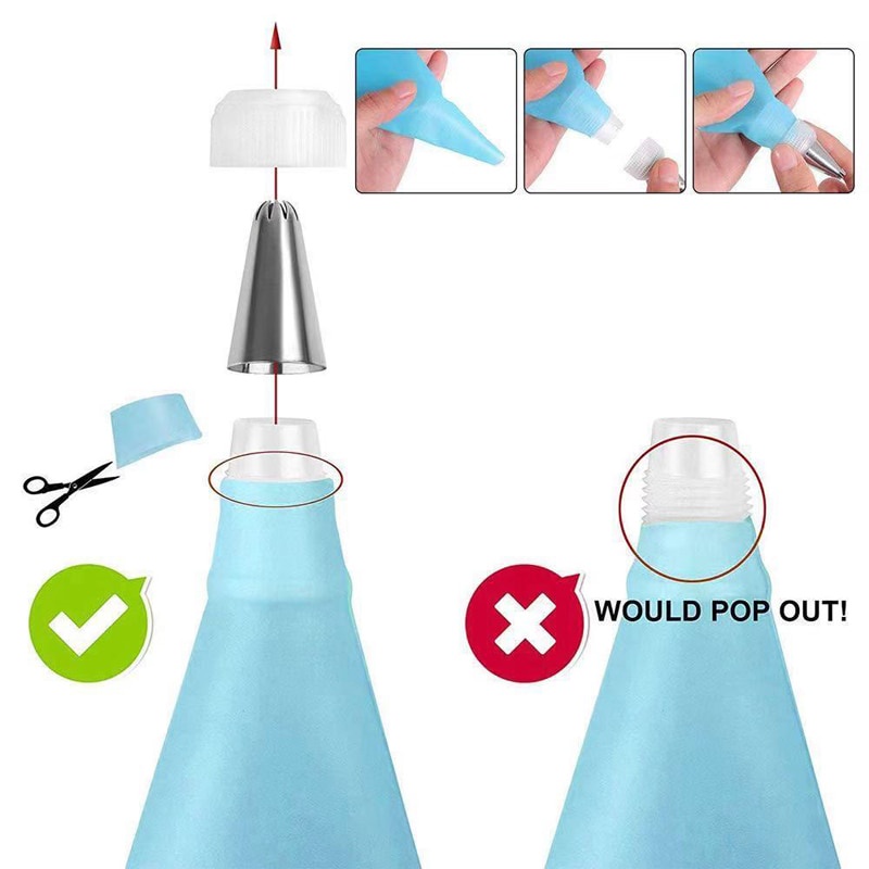 Piping Bag Socket Confectionery Cake Pastry Sleeve for Decoration ...