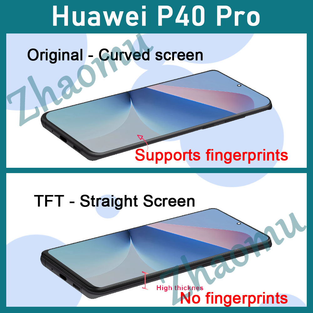 Original OLED Huawei P40 P40 Pro LCD Display Touch Screen Replacement | Shopee Philippines